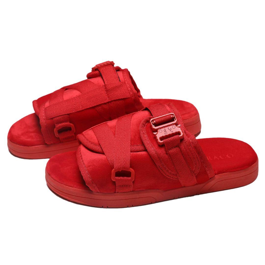 DracoSlides - Comfortable Luxurious Slides For Men & Women - Red ...