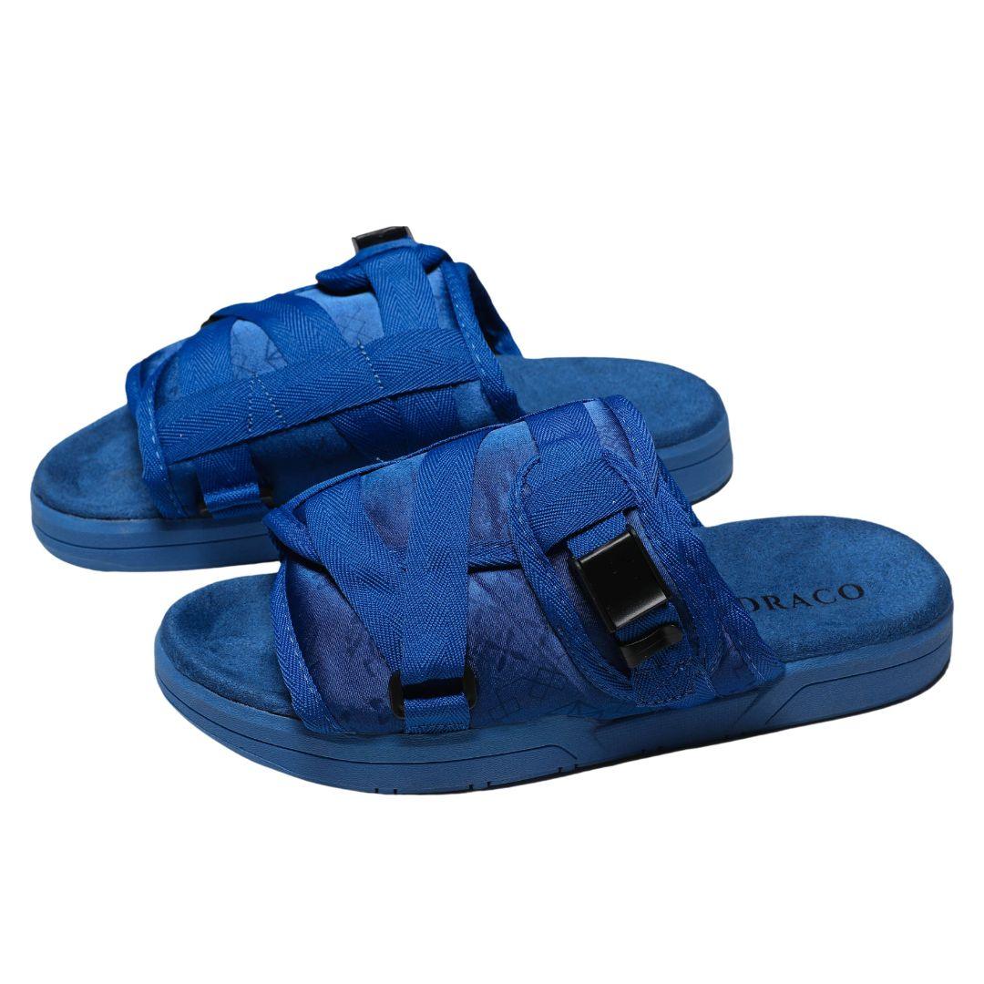 DracoSlides - Comfortable Luxurious Slides For Men & Women - Wavy Blue ...
